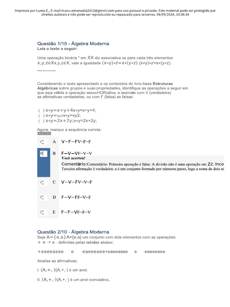 Algebra Moderna Apol | PDF