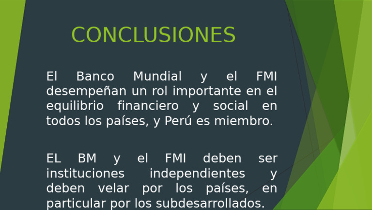 Rol del BM y FMI en Perú | PDF