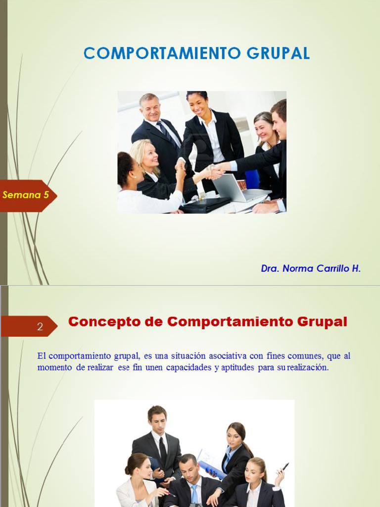Semana 5 Comportamiento Grupal Alumnos | PDF