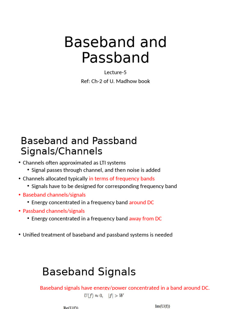 Lecture 5 Baseband and Passband - PPTX - Annotatedday2 | PDF | Modulation | Bandwidth (Signal ...