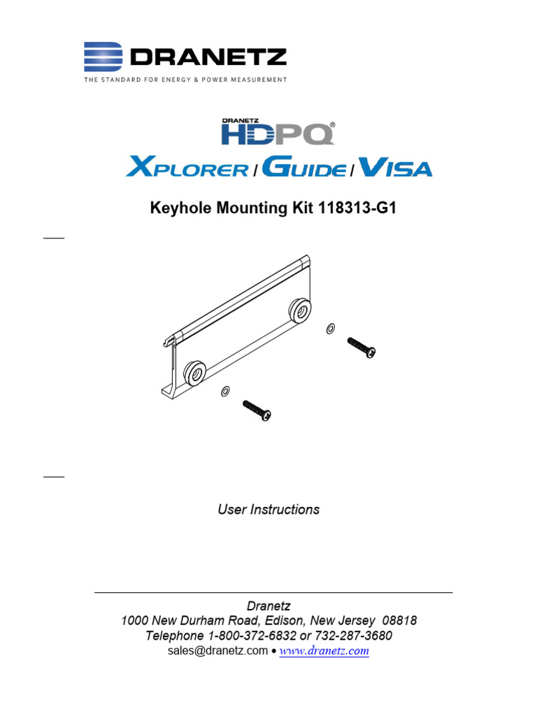 Keyhole Mounting Kit 118313-G1: User Instructions | PDF | Business ...