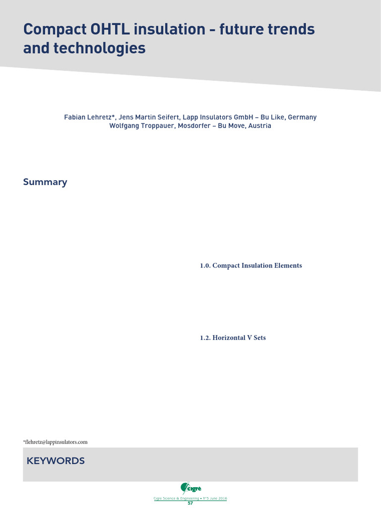 Compact Ohtl Insulation - Future Trends and Technologies | PDF ...
