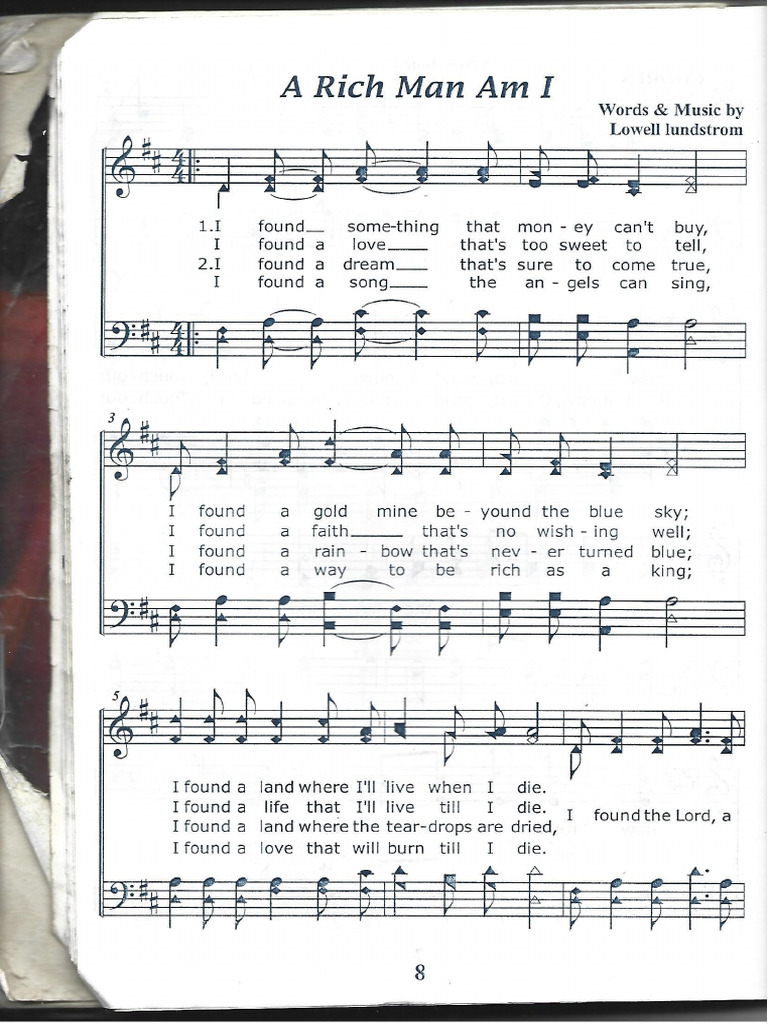A Rich Man I Am-Music Sheet | PDF