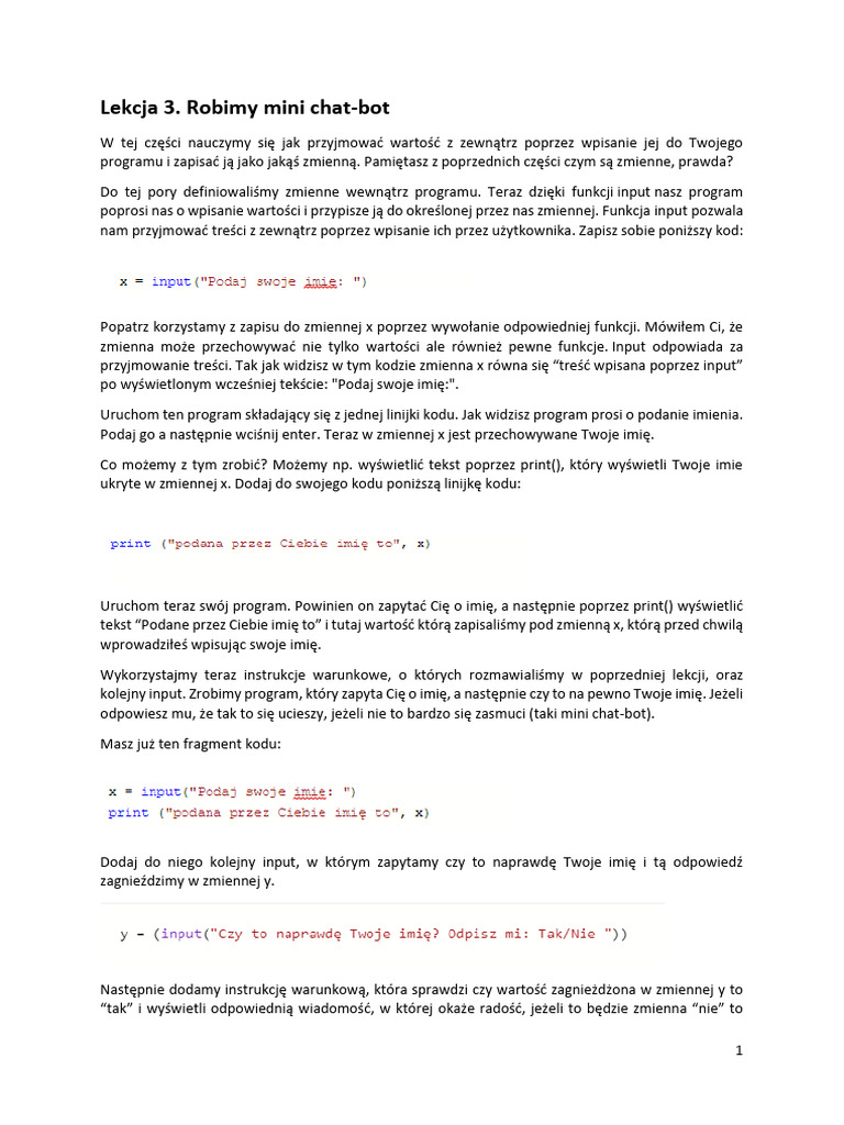 A Moze Podstawy Python Z Cod Cz.2-Skonwertowany 1 | PDF