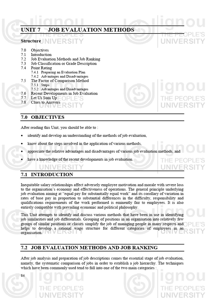 Job Evaluation Methods | PDF | Evaluation | Salary Job Evaluation Methods | PDF | Evaluation | Salary