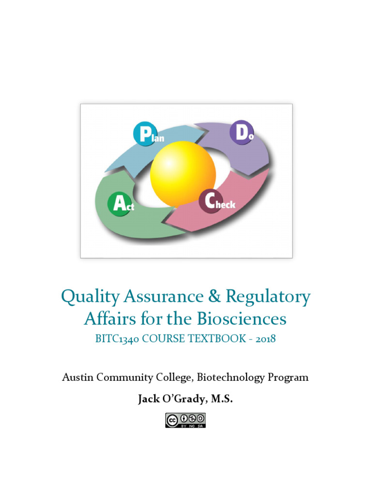 QA & Regulatory Affairs For The Biosciences | PDF | Biotechnology ...