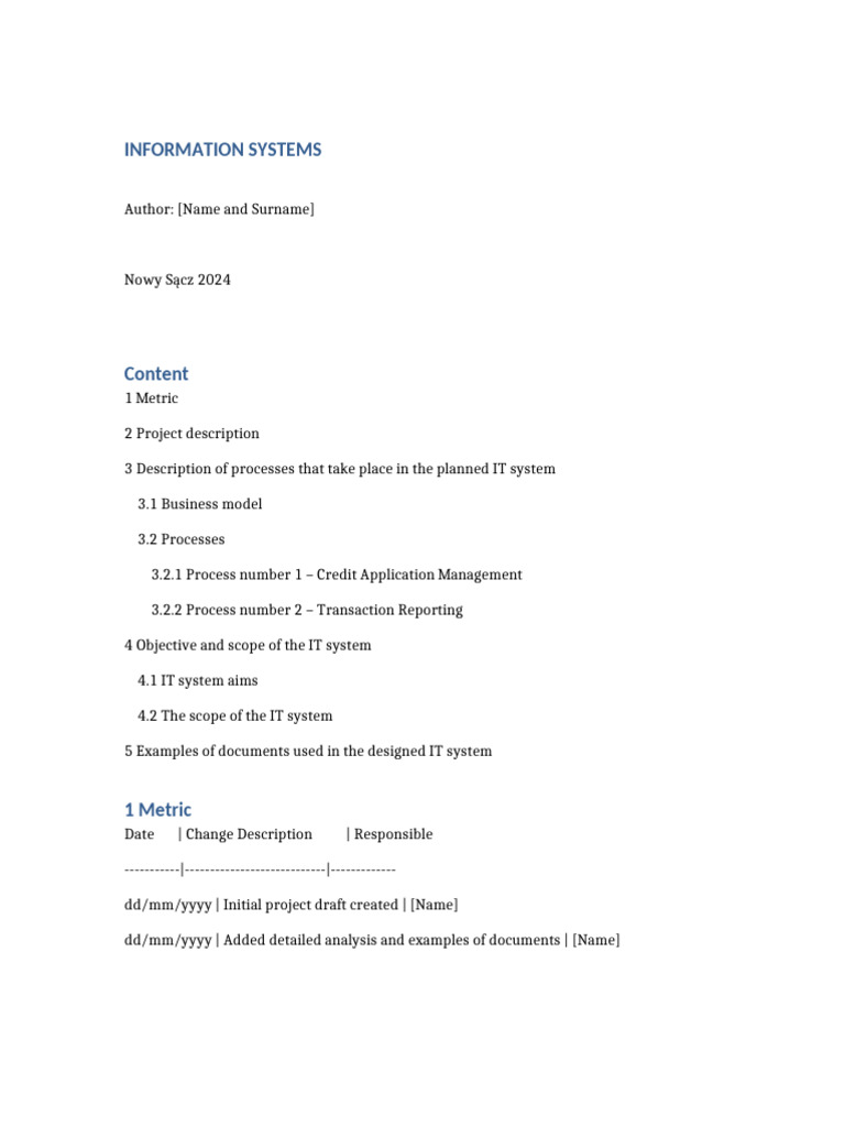 Information Systems Project Updated | PDF | Databases | Database ...