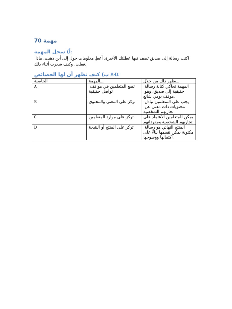 Aufgabe 70 Analyse Und Planung Arabisch | PDF