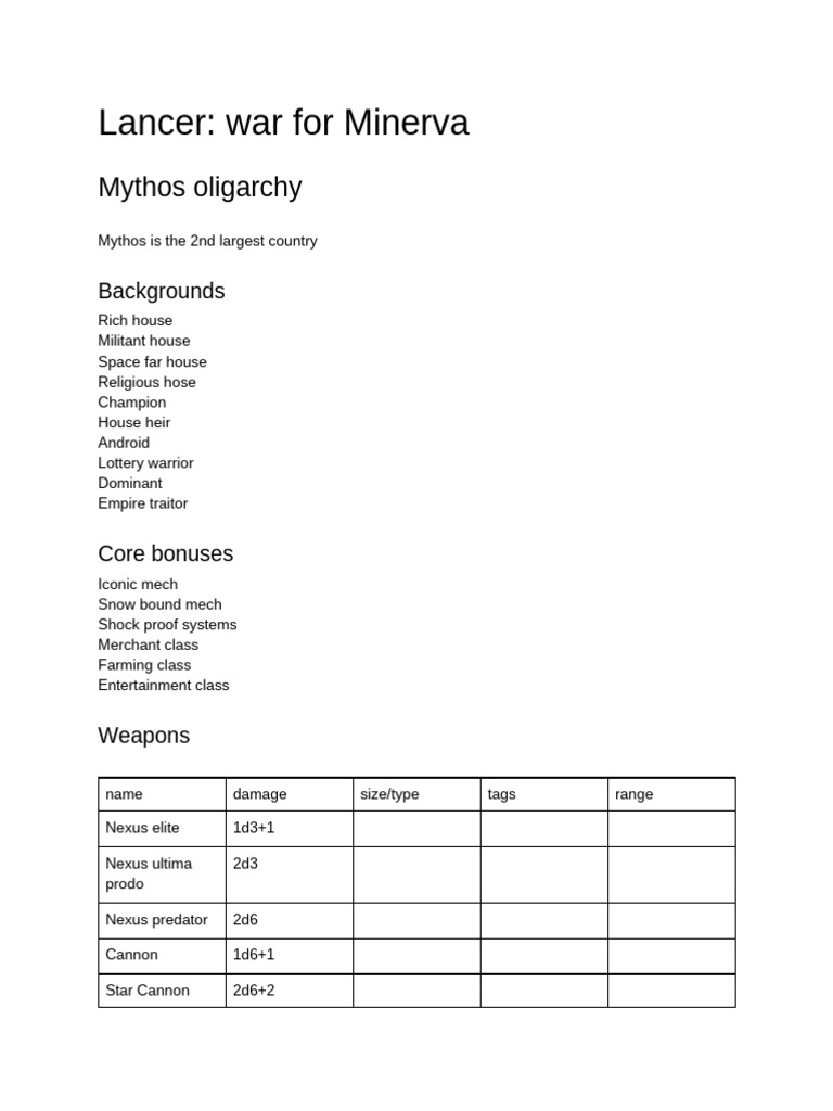 Lancer - War For Minerva | PDF | Law | Young Adult