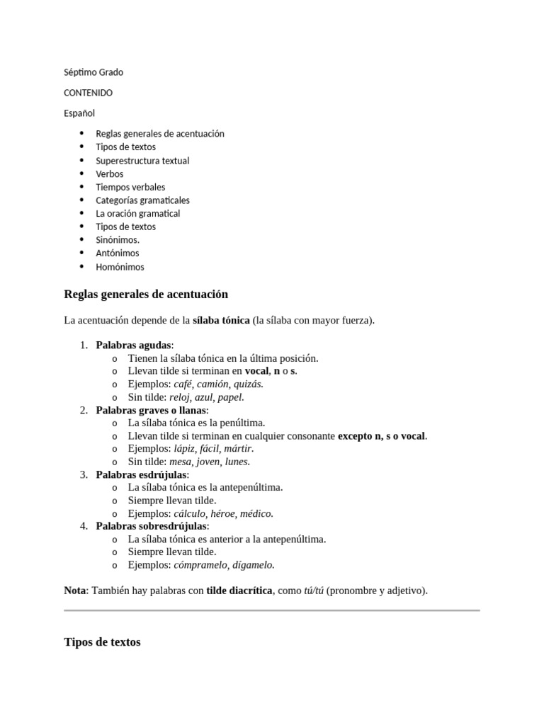 Séptimo Grado Temas de La Normal | PDF | Verbo | Los bosques