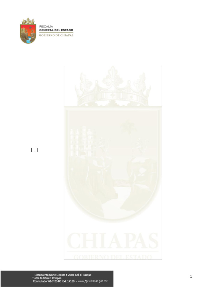 Reglamento de La Ley Organica de La Fiscalia General Del Estado de Chiapas | PDF | Fiscal | Chiapas