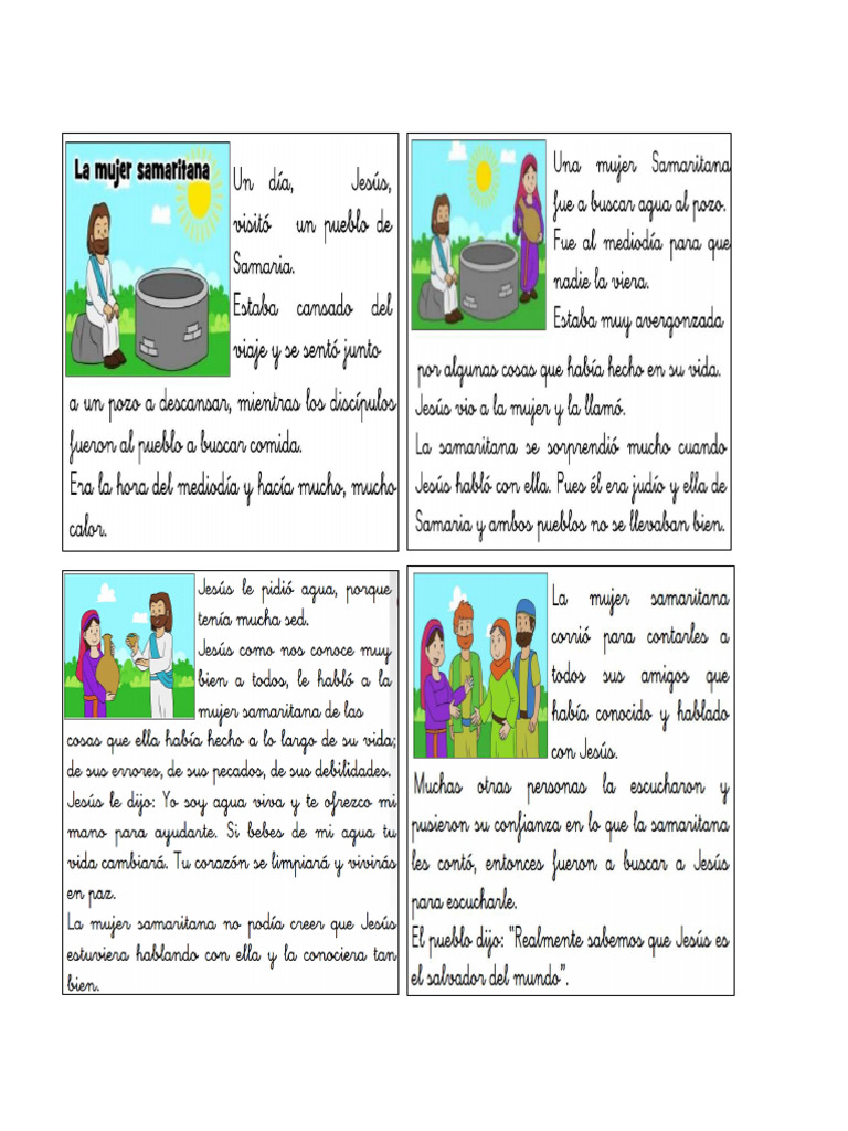 La Historia de Jesús y La Mujer Samaritana | PDF