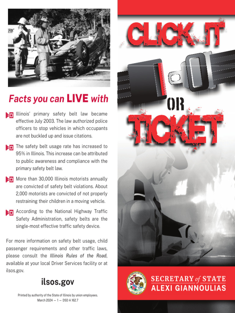 Click It or Ticket DSD - A162 | PDF | Seat Belt | Motor Vehicle