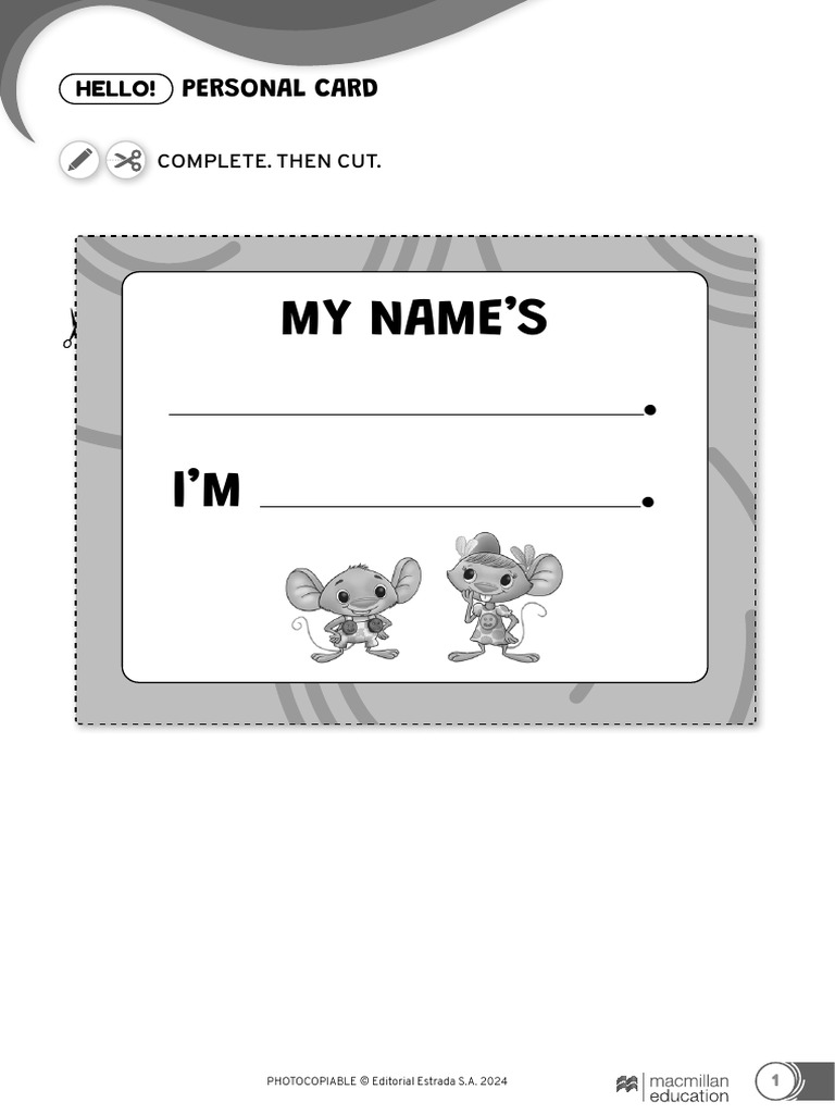 HIE2E Photocopiables LA Hello Unit | PDF