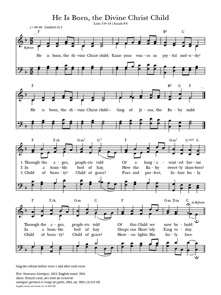 He Is Born, the Divine Christ Child | PDF