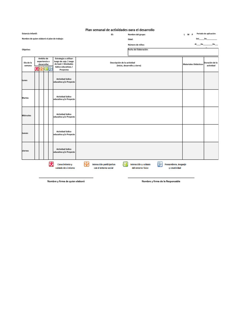 2FORMATO PLANEACIÓN DE ACTIVIDADES Sin Logos | PDF | Negocios | Arte