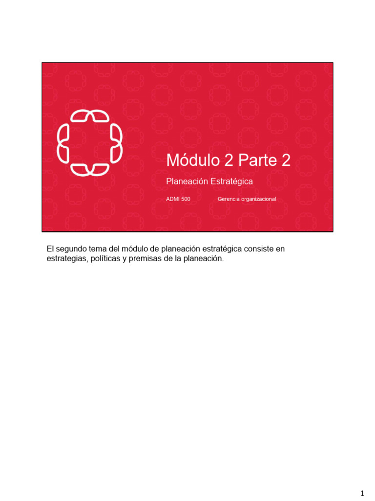 Admi500 M2 PP2 | PDF | Planificación | Análisis FODA