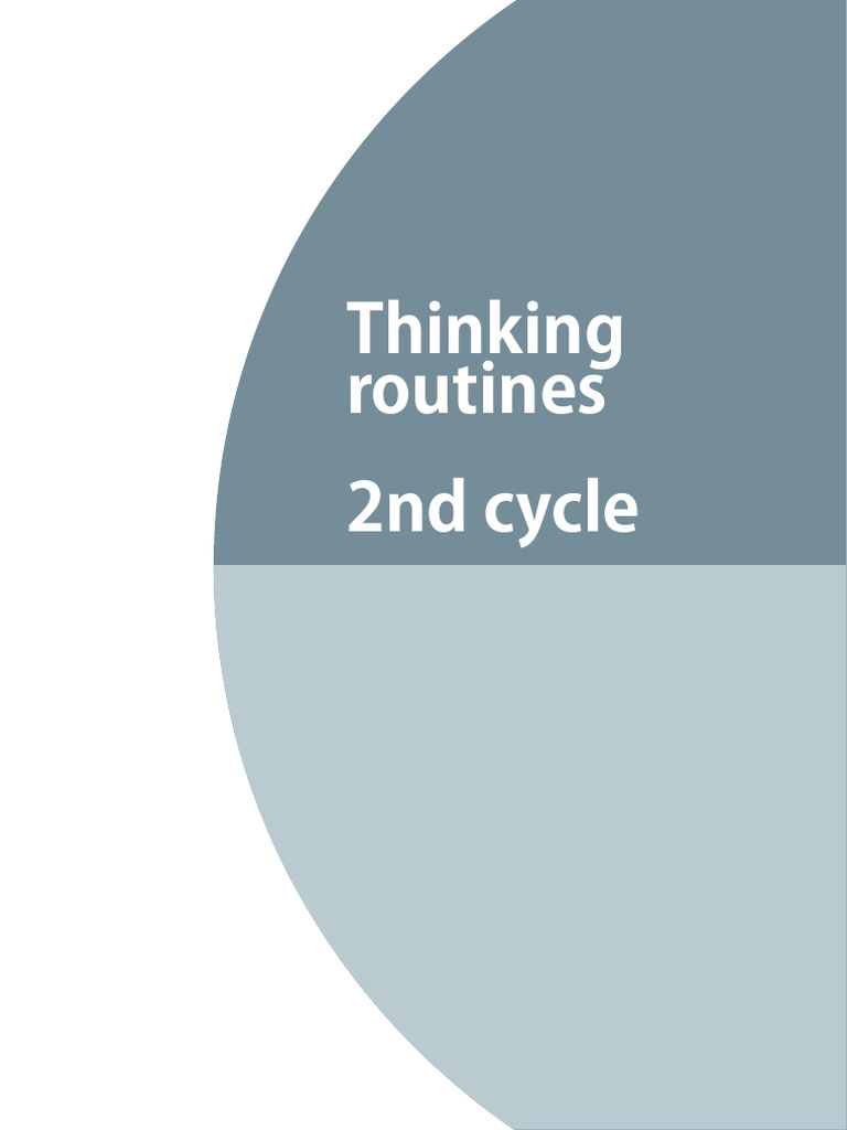 2ND Cycle Thinking Routines | PDF | Thought | Reading Comprehension