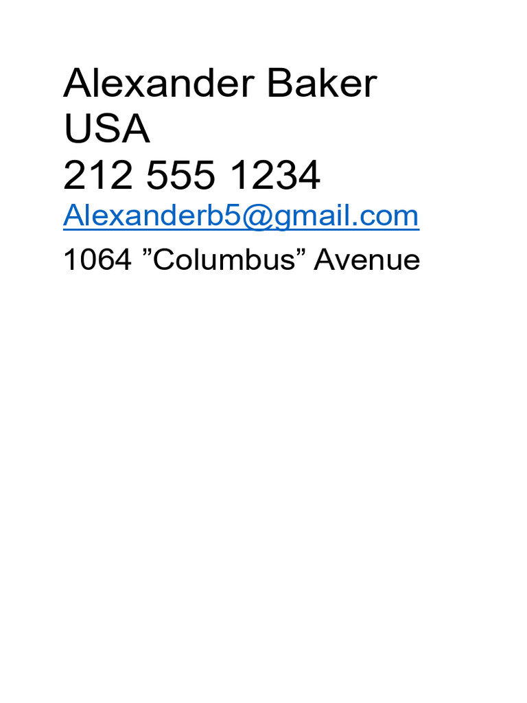 Alexander Baker | PDF