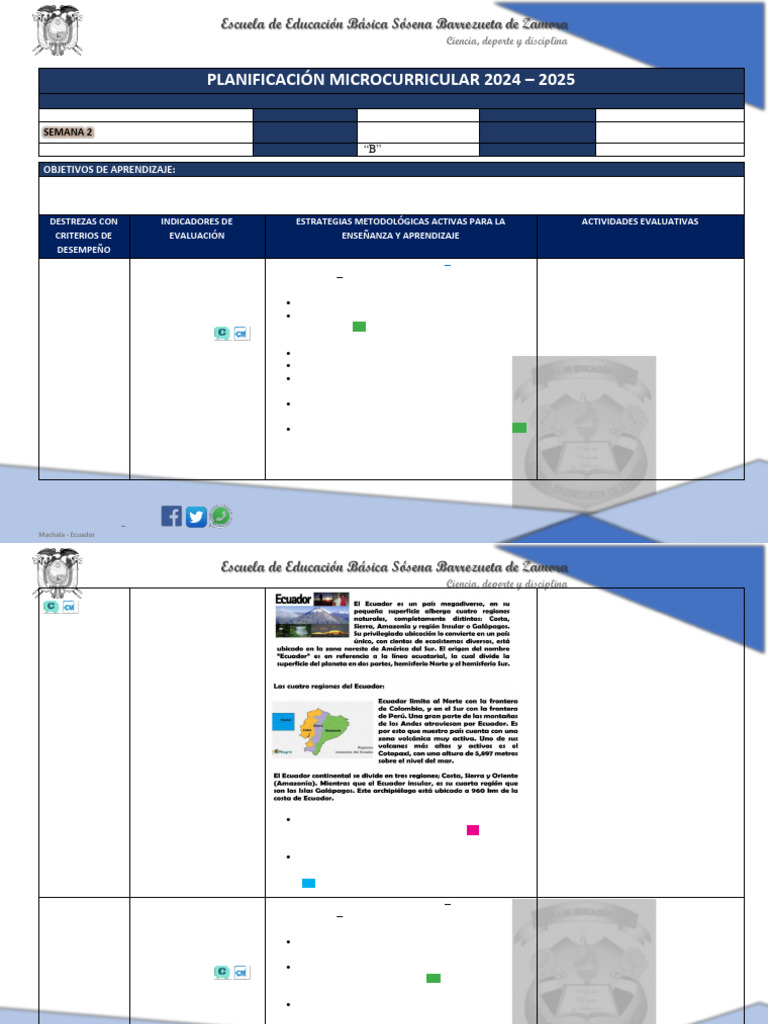 SEMANA 2 EESS 17 A 21 JUNIO 24 Signed | PDF | Ecuador | Aprendizaje