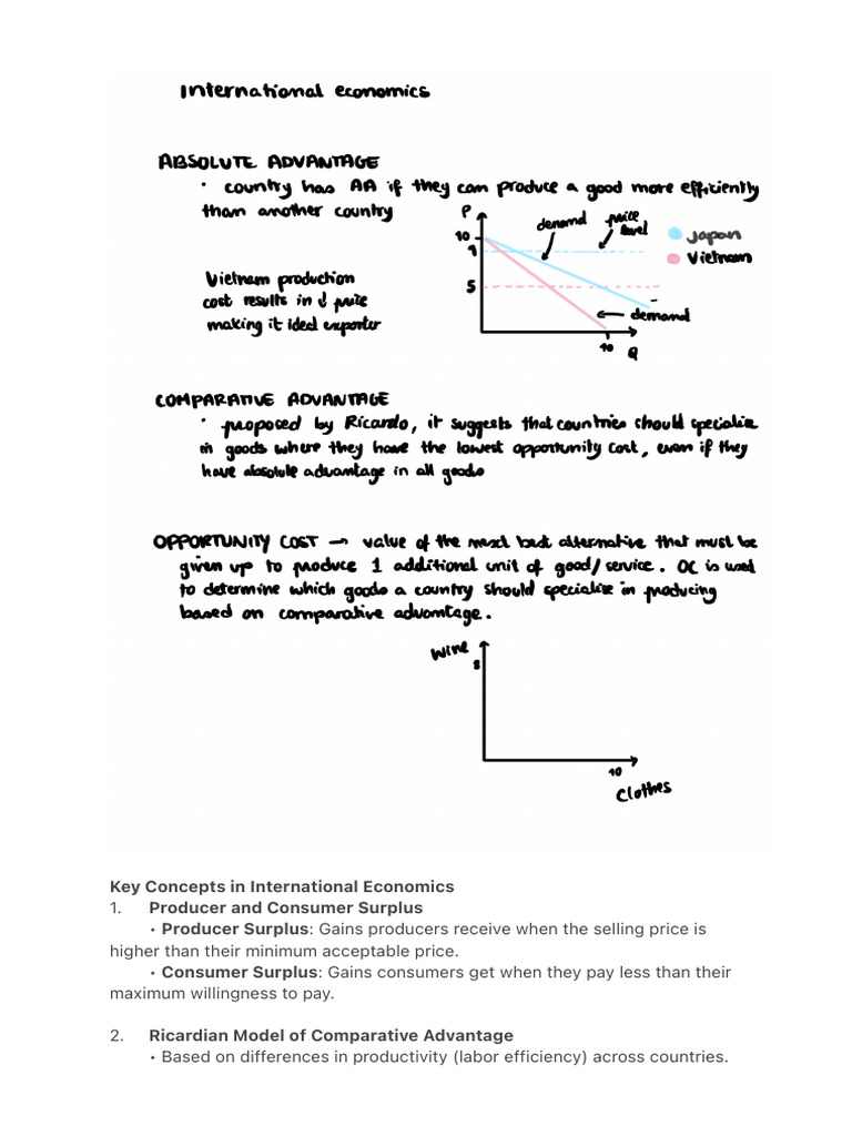 International Economics Overview | PDF | Comparative Advantage ...