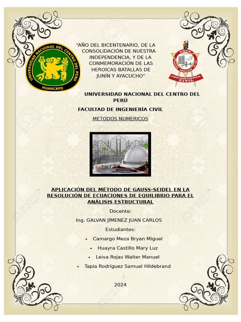 Proyecto Metodos Numericos | PDF | Ecuaciones | Análisis numérico