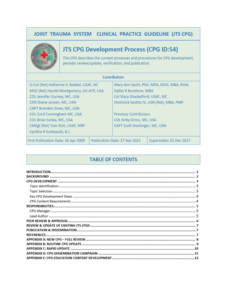 JTS Clinical Practice Guidelines | PDF | Evidence Based Medicine | Systematic Review