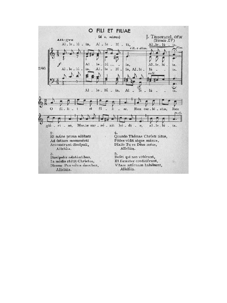 O Fili Et Filiae | PDF