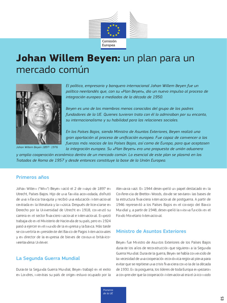 4 - Padres de La UE - Johan - Willem - Beyen | PDF | Comunidad ...