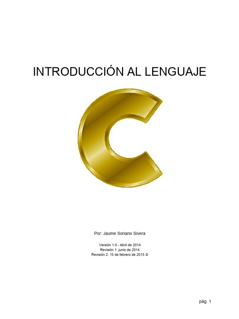 Introducción Al Lenguaje C | PDF | Lenguaje de programación | Variable (informática)
