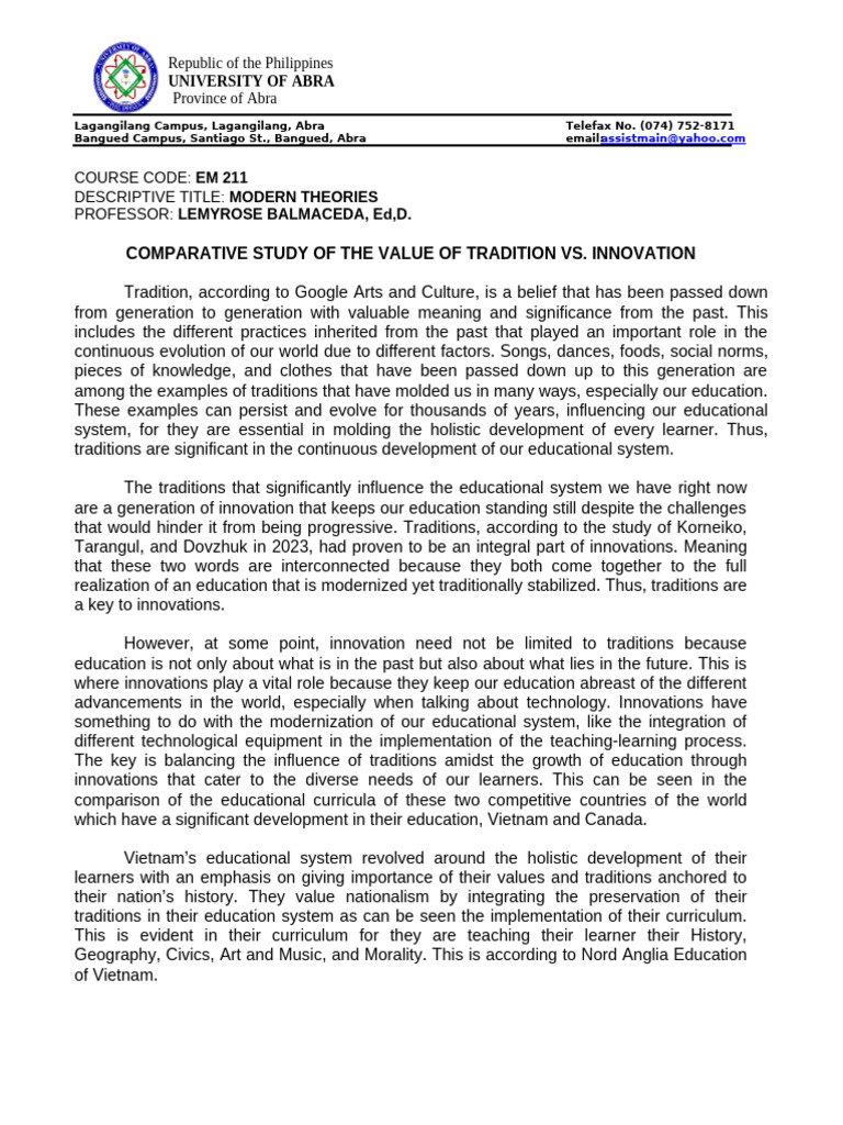 Comparative Study Modern Theories Activity | PDF | Multiculturalism ...