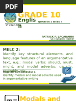 Modal VERBS in PERSUASIVE WRITING | PDF | Verb | Human Communication