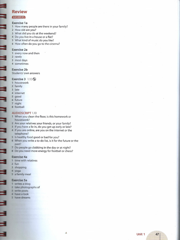 NAvigate B1 Review - Answer Key - 12p | PDF