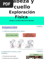 Exploracion de Cabeza y Cuello | PDF | Cráneo | Boca