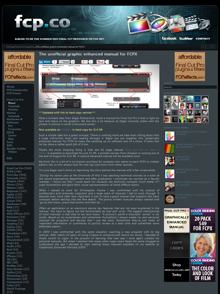 The Unofficial Graphic Enhanced Manual For FCPX | PDF | Software | Mac Os