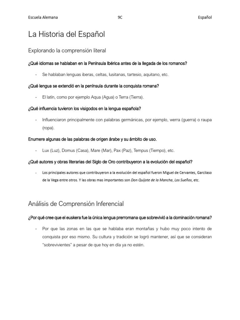 La Historia Del Español | PDF | Lengua española | latín