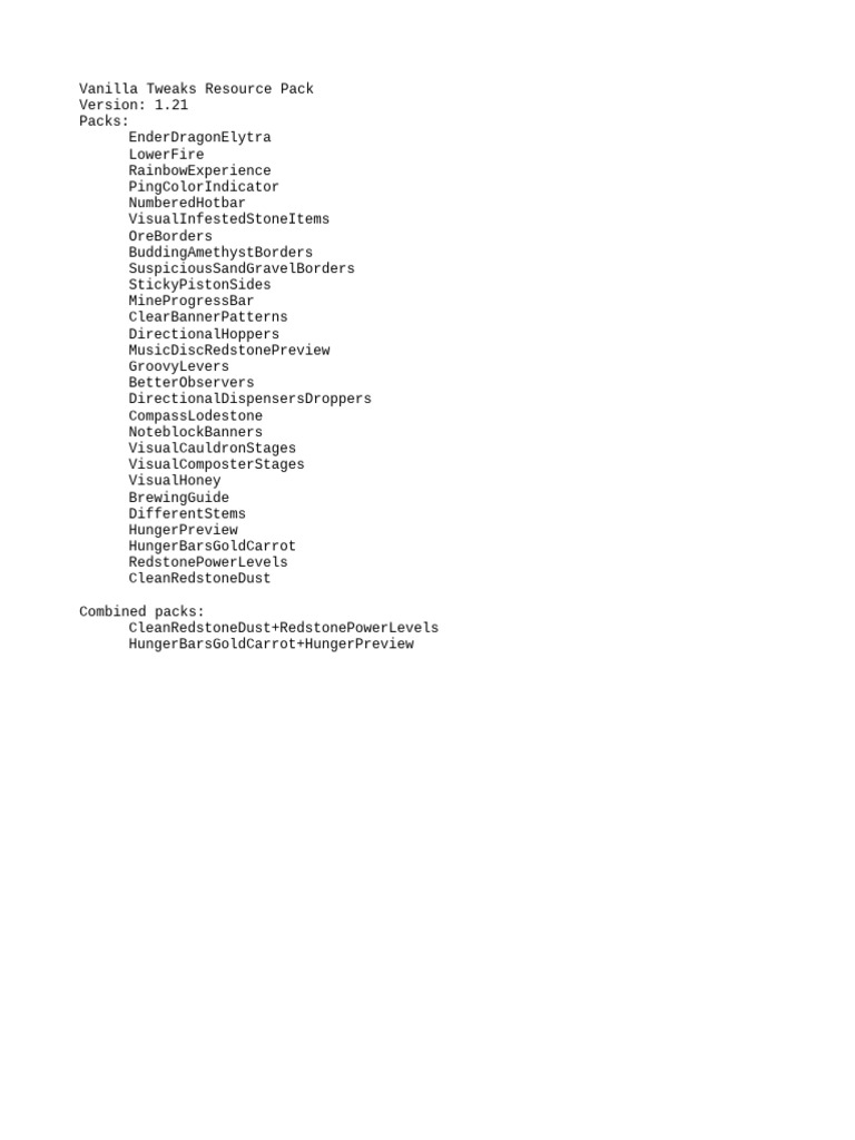 Selected Packs | PDF