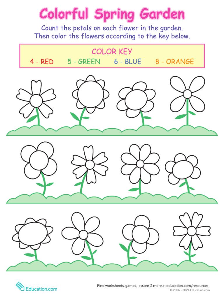 Counting-Flowers PREK | PDF | Wellness
