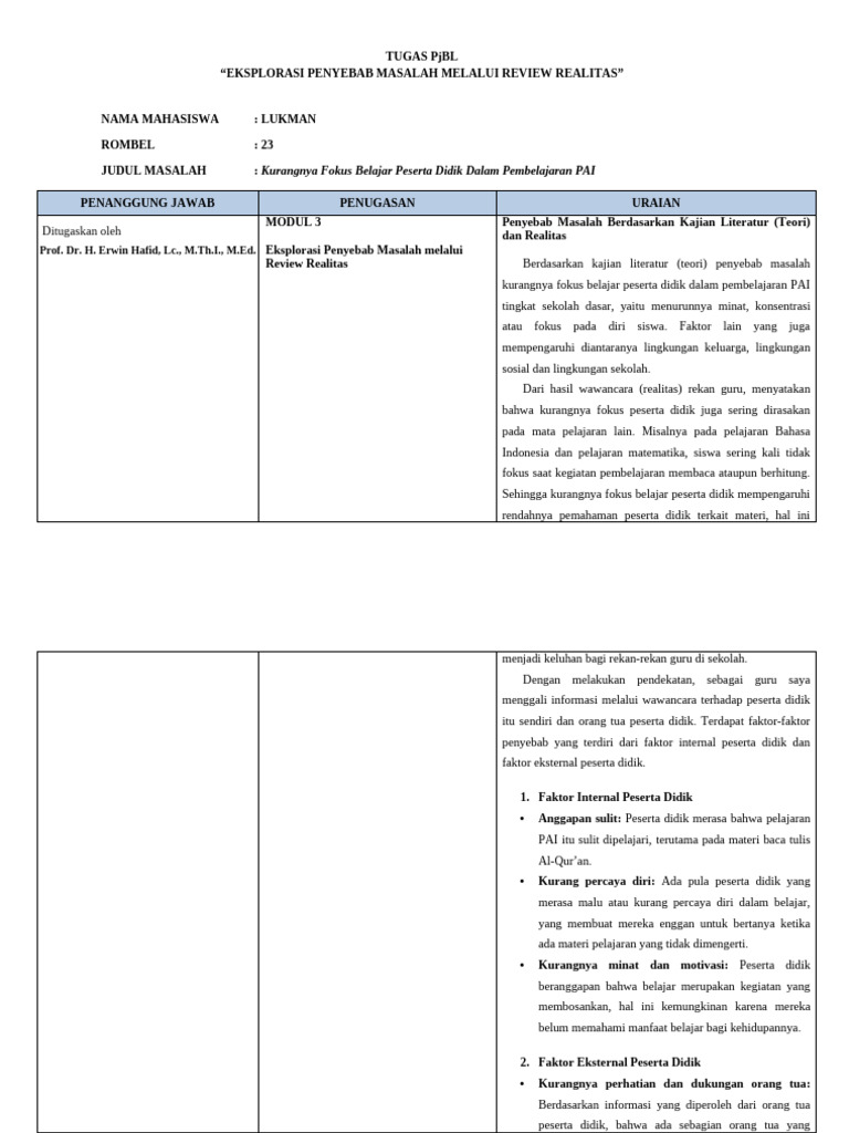 TUGAS PJBL - Modul 3 | PDF