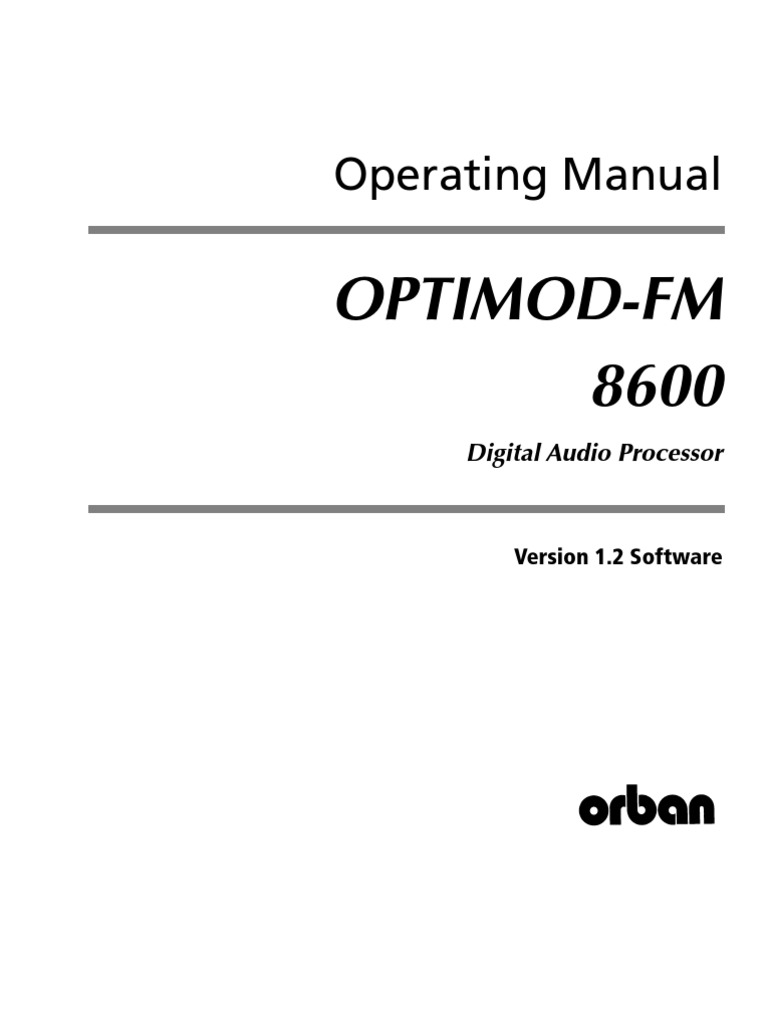 8600 1.2.1 Operating Manual | PDF | Electromagnetic Interference | Ac ...