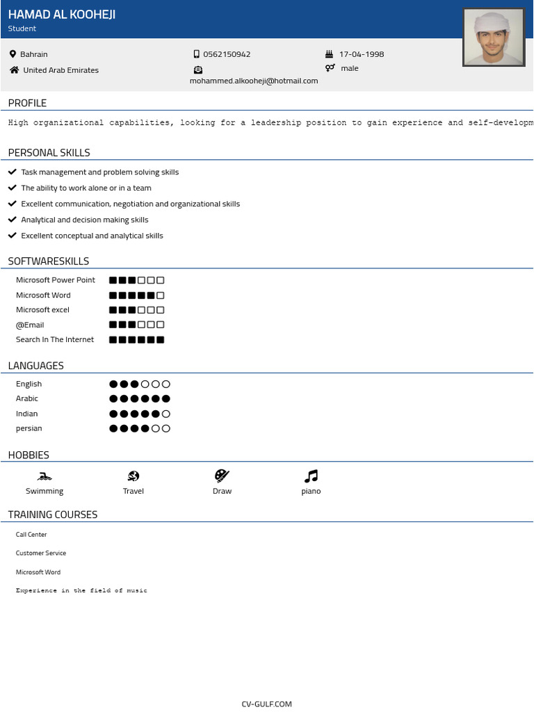 Hamad CV English | PDF