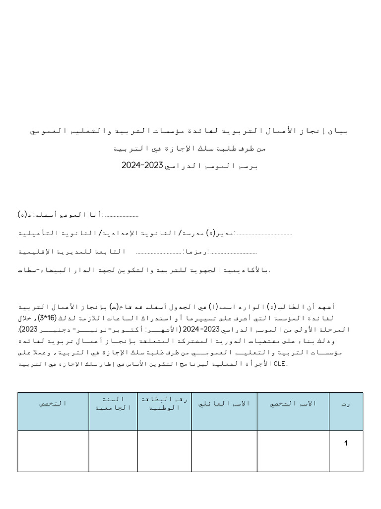 بيان الانجاز.docx - 20240202 - 062118 - 0000 | PDF