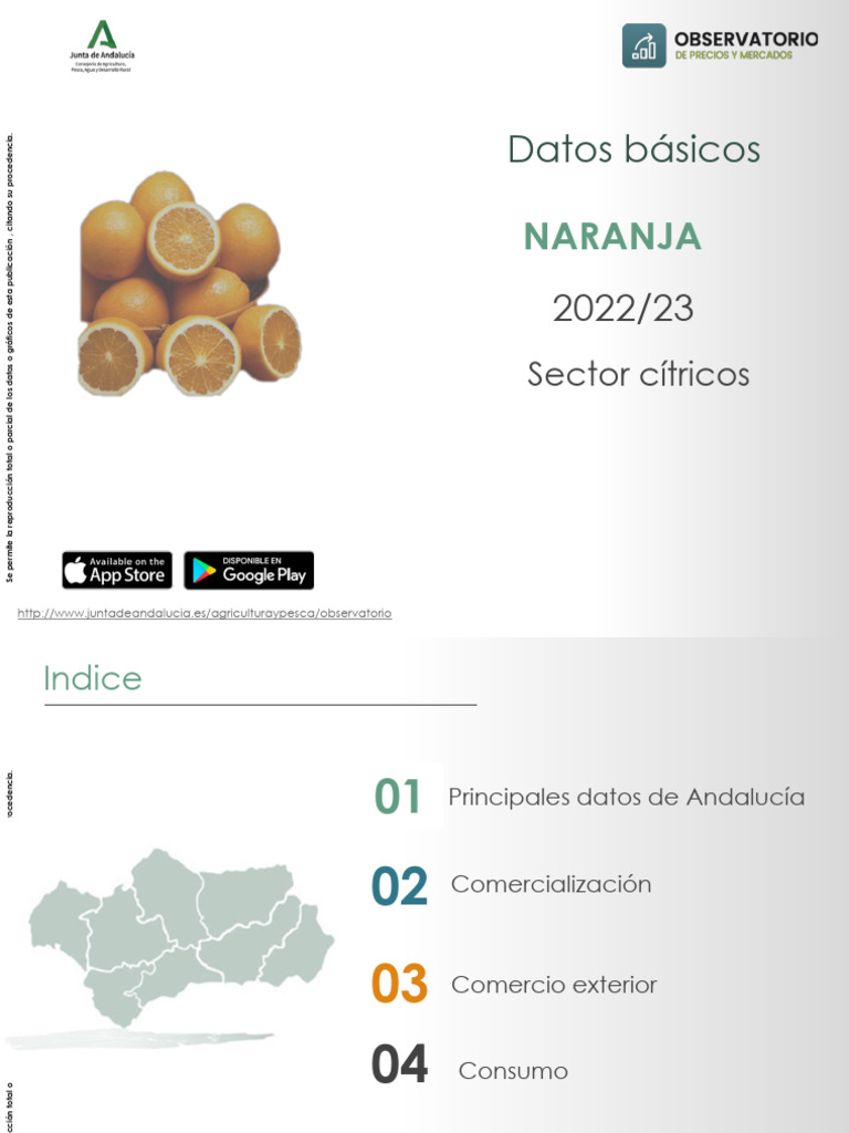Datos B¿sicos NARANJA 2022 23 Def | PDF | Naranja) | España