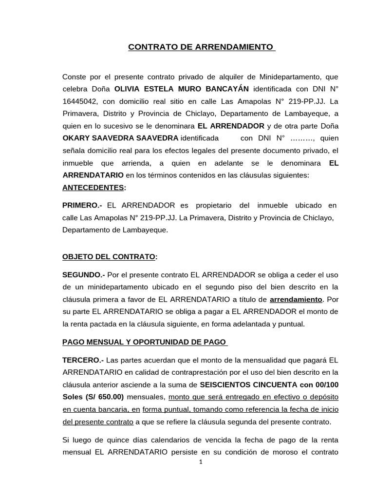 Arrenda Okary | PDF | Hogar, jardinería y bricolaje