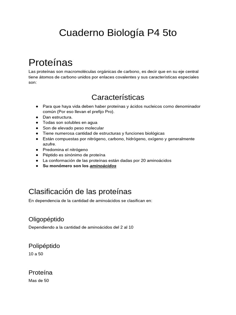 4-Cuaderno Bio P4 5to | PDF | Rna | Nucleótidos