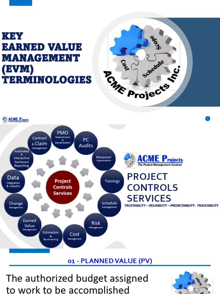 Key Earned Value Management (EVM) Terminologies | PDF | Business | Analysis
