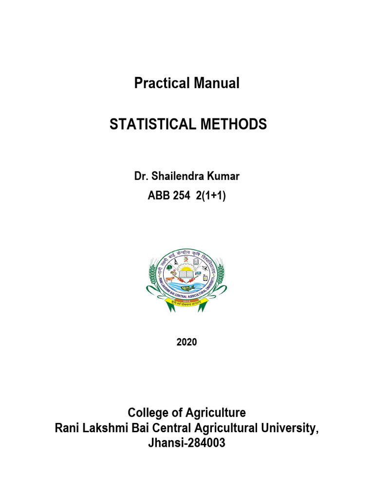 ABB 254 Statistical Methods | PDF | Mean | Coefficient Of Variation