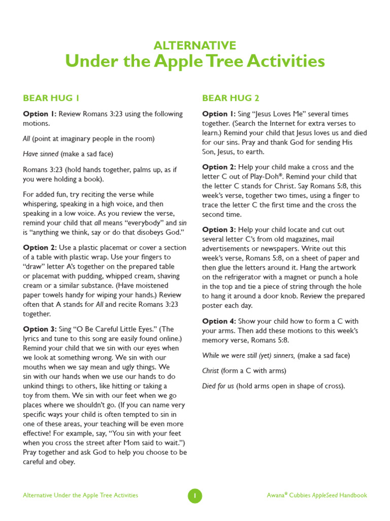 Alternate Under Appletree Activities | PDF | Adam And Eve | The Exodus