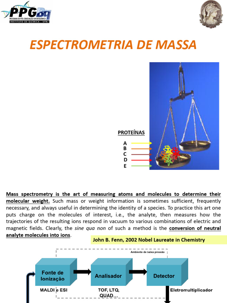 Espectrometria de Massas: Fundamentos e História | PDF | Espectrometria ...