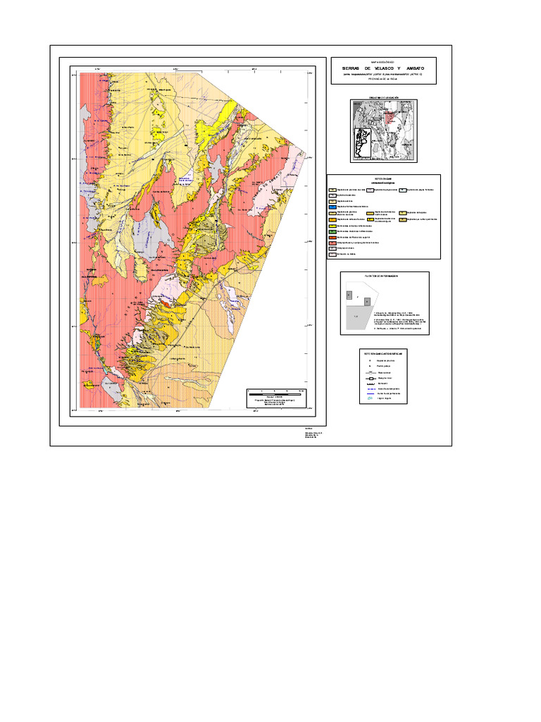 Mapa Geológico de La Rioja: Sierras Velasco y Ambato | PDF | Ciencias ...